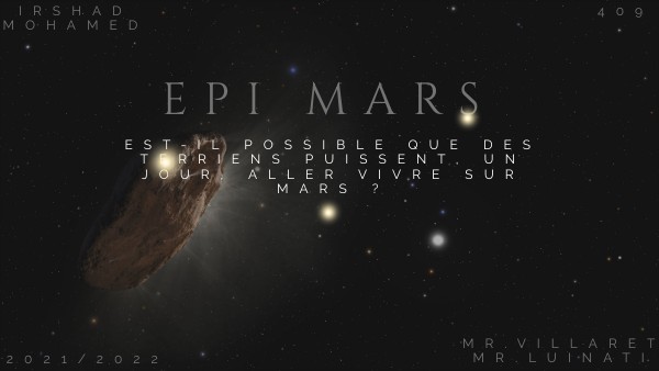 EPI MARS | Genially