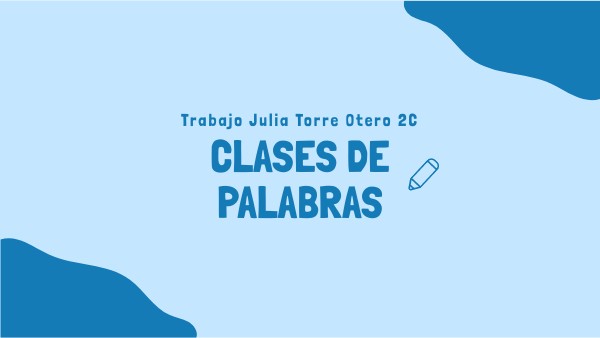 clases de palabras.