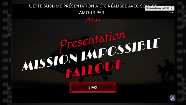 Présentation Mission impossible fallout by Adam's