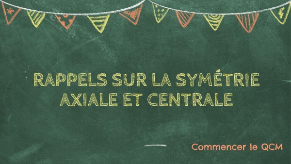 Symétrie Axiale Et Centrale Genially