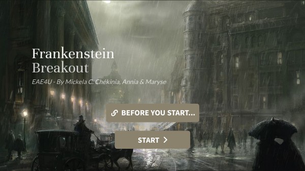 Frankenstein Breakout Room - EAE4U | Genially