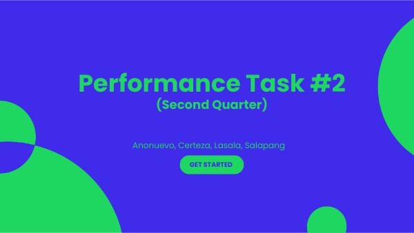 Performance Task # 2