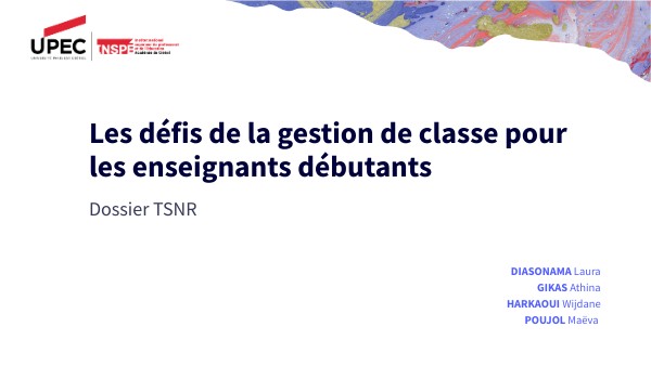 Les défis de la gestion de classe pour les enseignants débutants | Genially