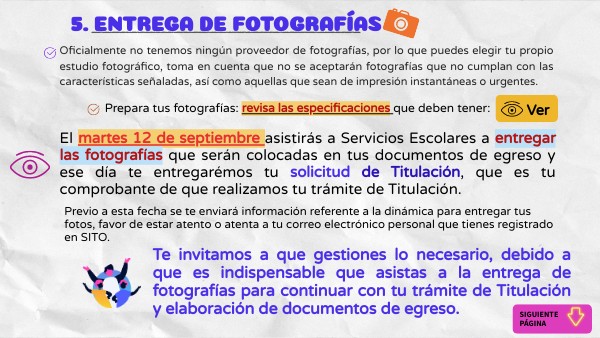 5 - Entrega de fotografías | Genially