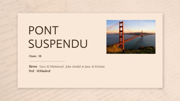 pont suspendu | Genially