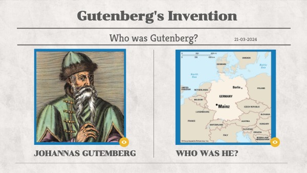 Gutenberg's Invention | Genially