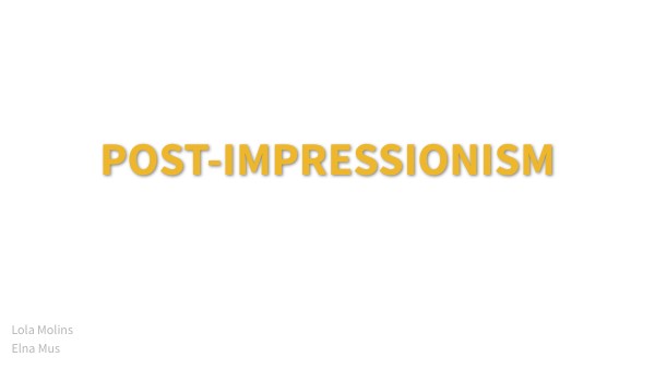 Copy - POST-IMPRESSIONISM