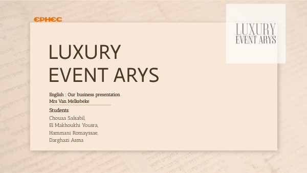 Luxury ARYS - ENGLISH | Genially