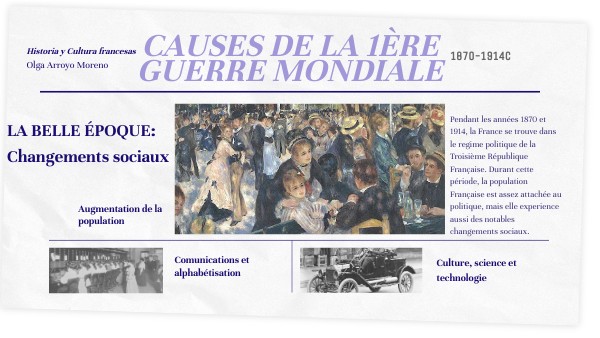 CAUSES DE LA PREMIERE GUERRE MONDIALE