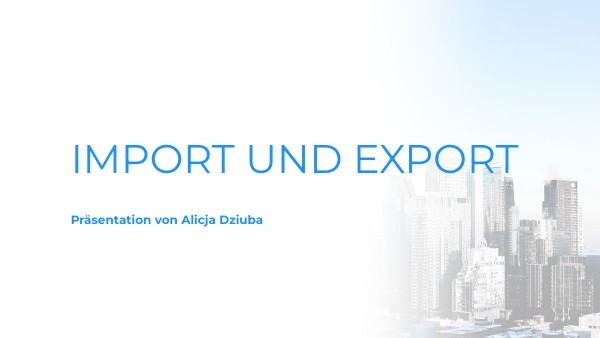 Import und Export | Genially