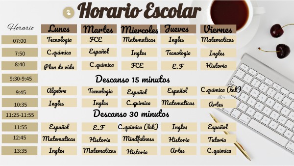 Horario de clases