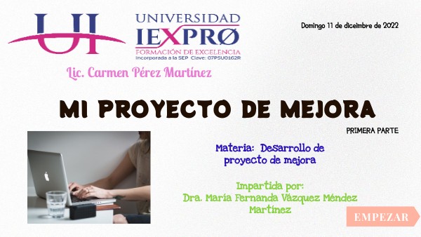 PRIMER AVANCE DE PROYECTO | Genially