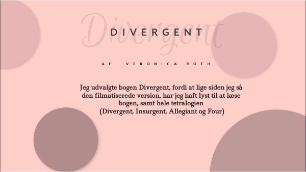 boganmeldelse af værket Divergent | Genially