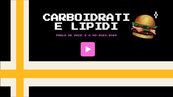 i lipidi e i carboidrati