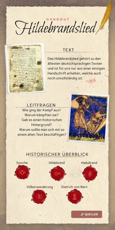 Handout zur Präsentation über das Hildebrandslied