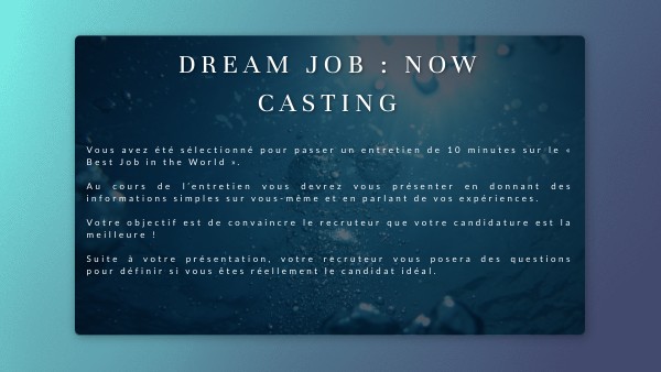 DREAM JOBS NOW CASTING