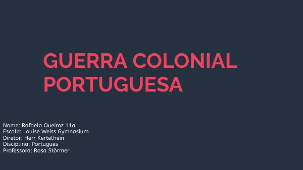Guerra Colonial | Genially