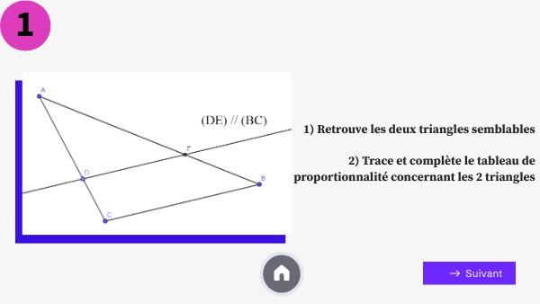 Triangles semblables et Thalès
