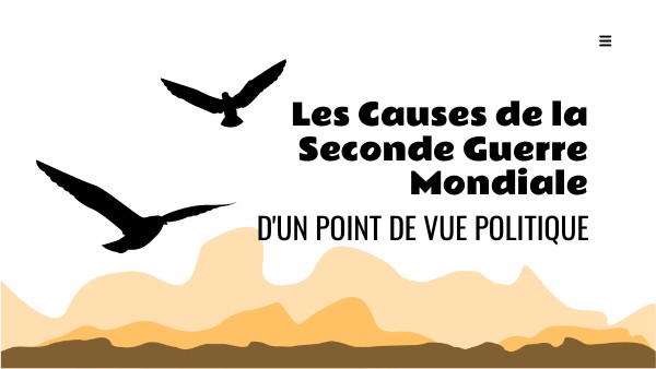Les causes de la seconde guerre mondiale