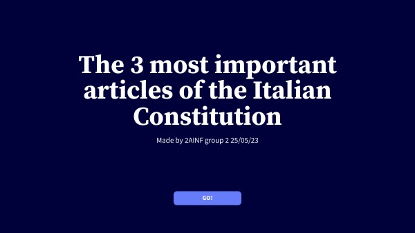 The most important articles of the Italian Constitution