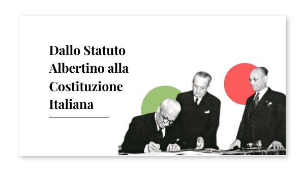 DALLO STATUTO ALBERTINO ALLA COSTITUZIONE ITALIANA