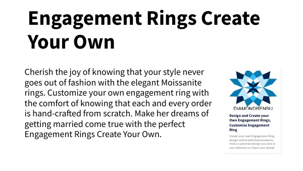 Engagement Rings Create Your Own