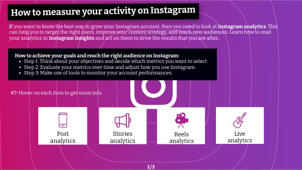 6 - Measure your activity on IG