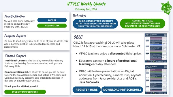 2/2/2024, Weekly VTVLC Update | Genially
