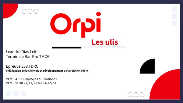 DIAS LEITE Léandro_Epreuve E33 situation 1 Présentation_ORPI | Genially