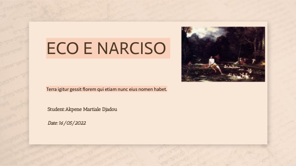 eco e narciso | Genially