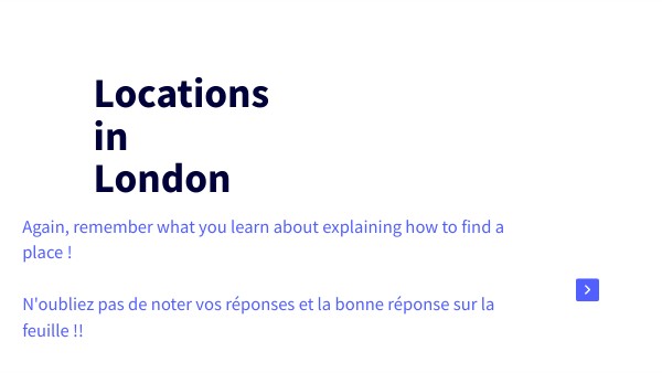 2. Locations in London
