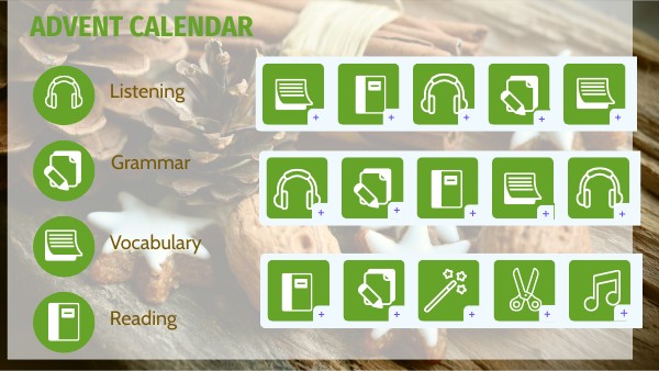 advent calendar 4 grade | Genially