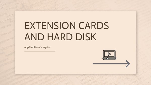 EXTENSION CARDS AND HARD DISK