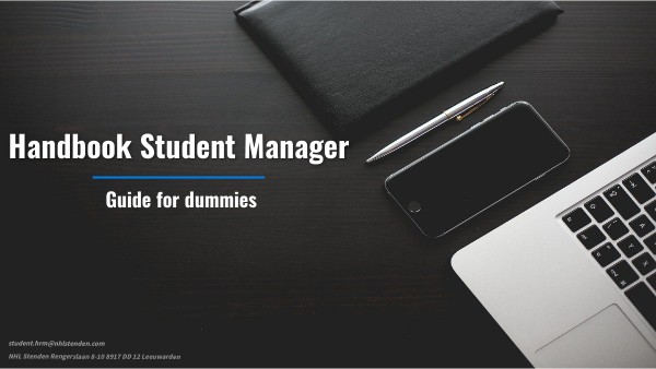 Handbook student manager | Genially