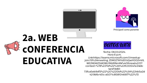 2A web conferencia educativa | Genially