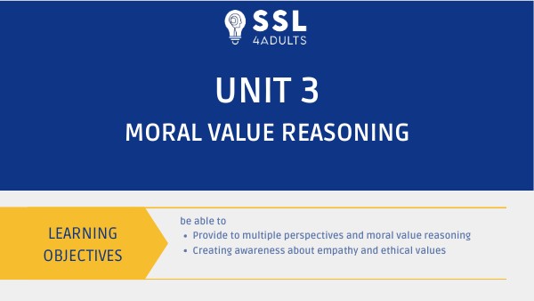 Module 1 Moral value reasoning 3 | Genially