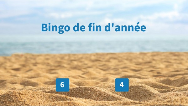 Bingo de fin d'année | Genially