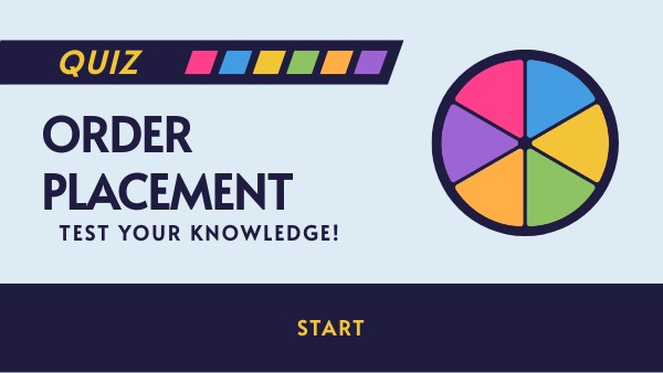 Order Placement Quiz | Genially