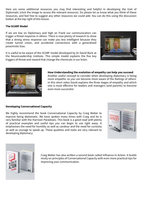 TTD Diplomatic resources