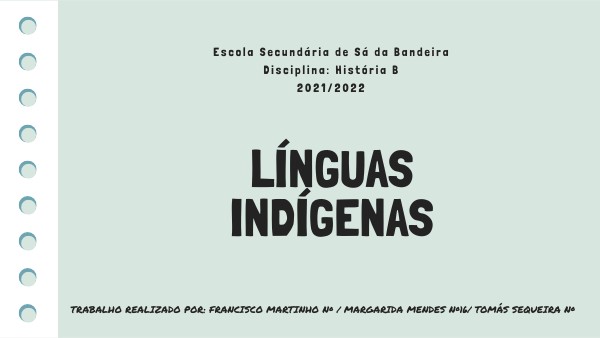 línguas indígenas