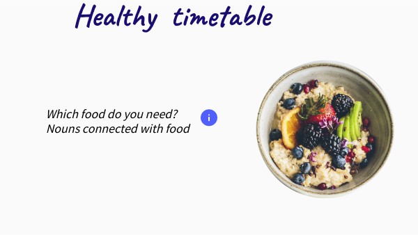 Healthy timetable MLA A1-A2