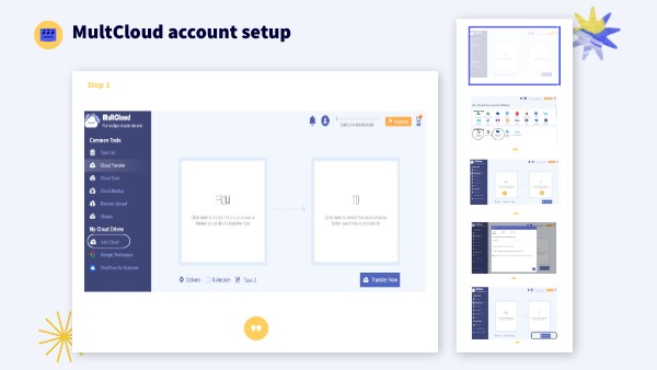 MultCloud account setup