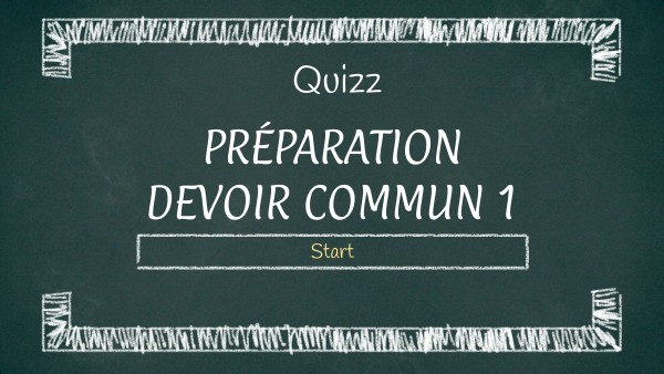 préparation devoir commun 1