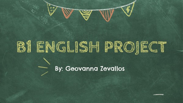 ENGLISH PROJECT B1