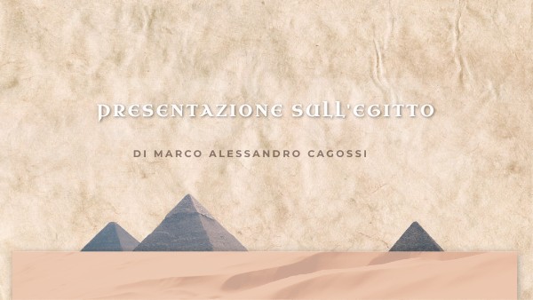 Presentazione sull'egitto Di Marco Alessandro Cagossi