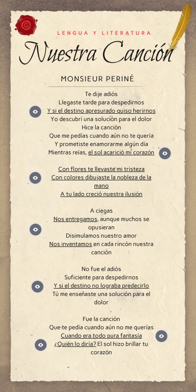 Nuestra Canción - Monsieur Periné | Genially