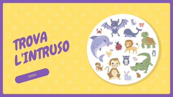 Trova l'intruso - infanzia insiemi | Genially