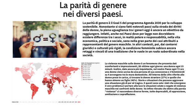La parità di genere nei diversi paesi. | Genially