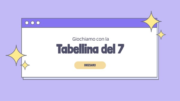 Tabellina del 7