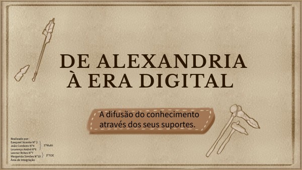 De Alexandria à era digital: a difusão do conhecimento através dos seu | Genially